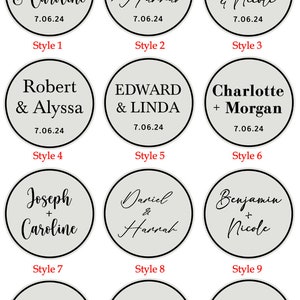 Clear Wedding Decals With Names- Envelope Backs - Wedding Stickers ...
