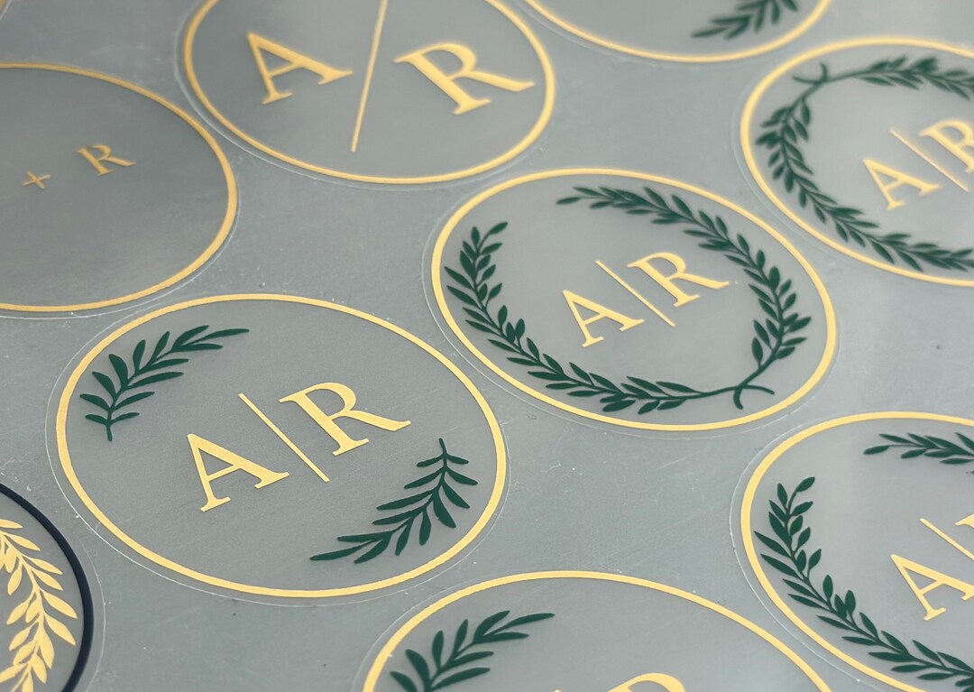 Clear Wedding Two-tone Decals - Envelope Stickers - Wedding Stickers ...