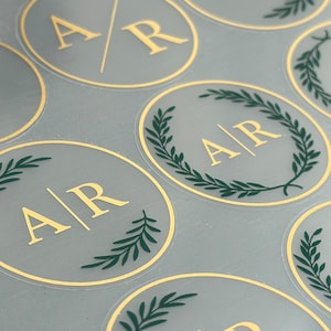 Clear Wedding Two-tone Decals - Envelope Stickers - Wedding Stickers ...