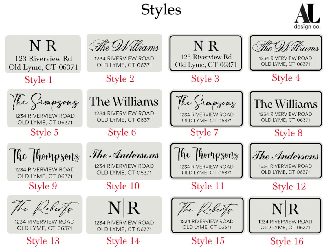 Return Mailing Address Labels - Envelope Stickers - Custom Address ...
