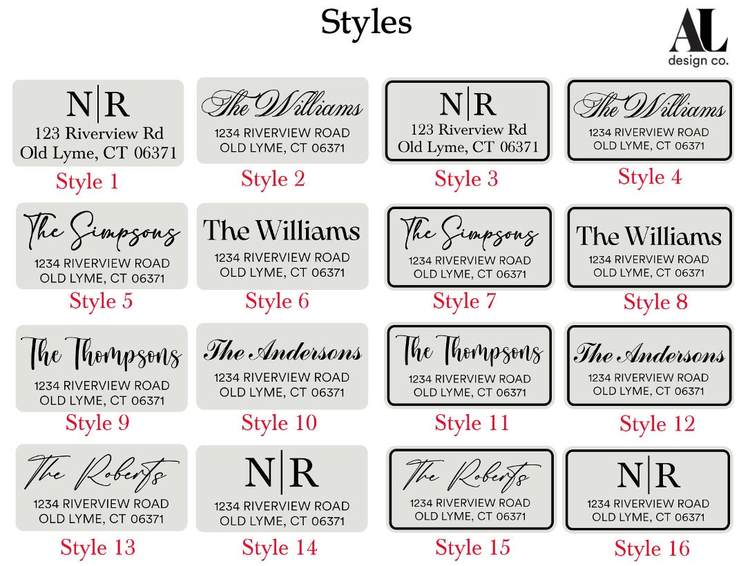 Return Mailing Address Labels - Envelope Stickers - Custom Address ...