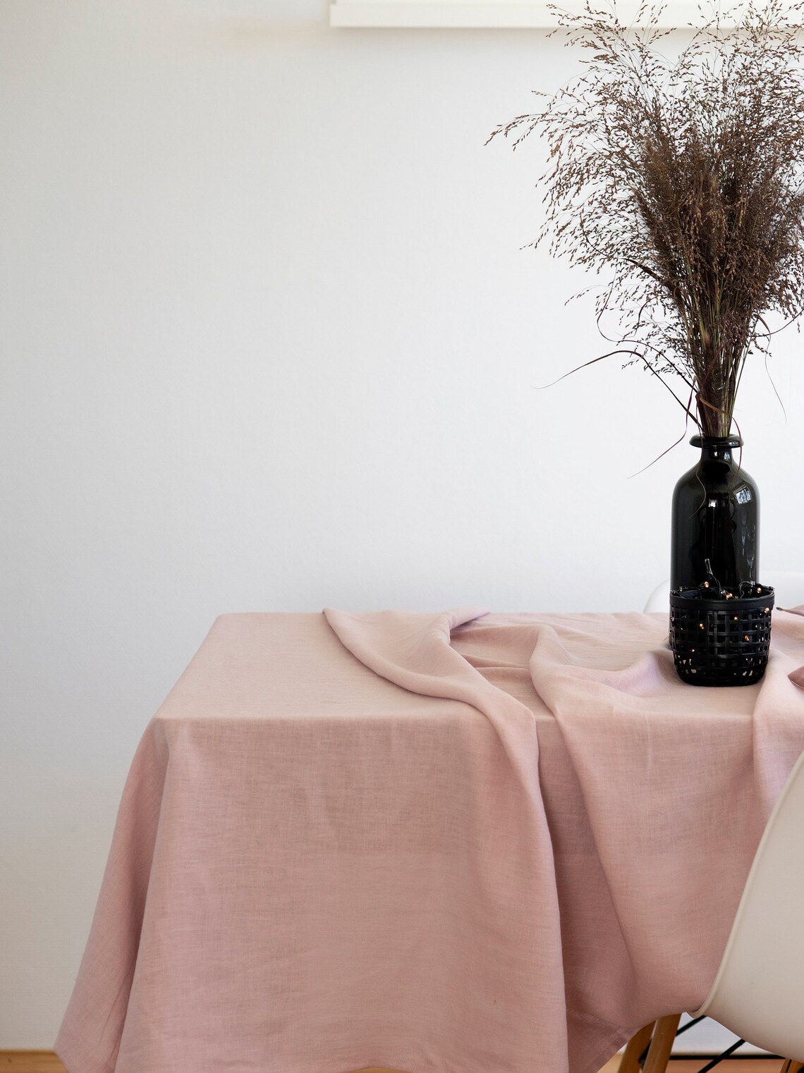 Linen TABLECLOTH in pale pink of 100 % pure flax linen made | Etsy