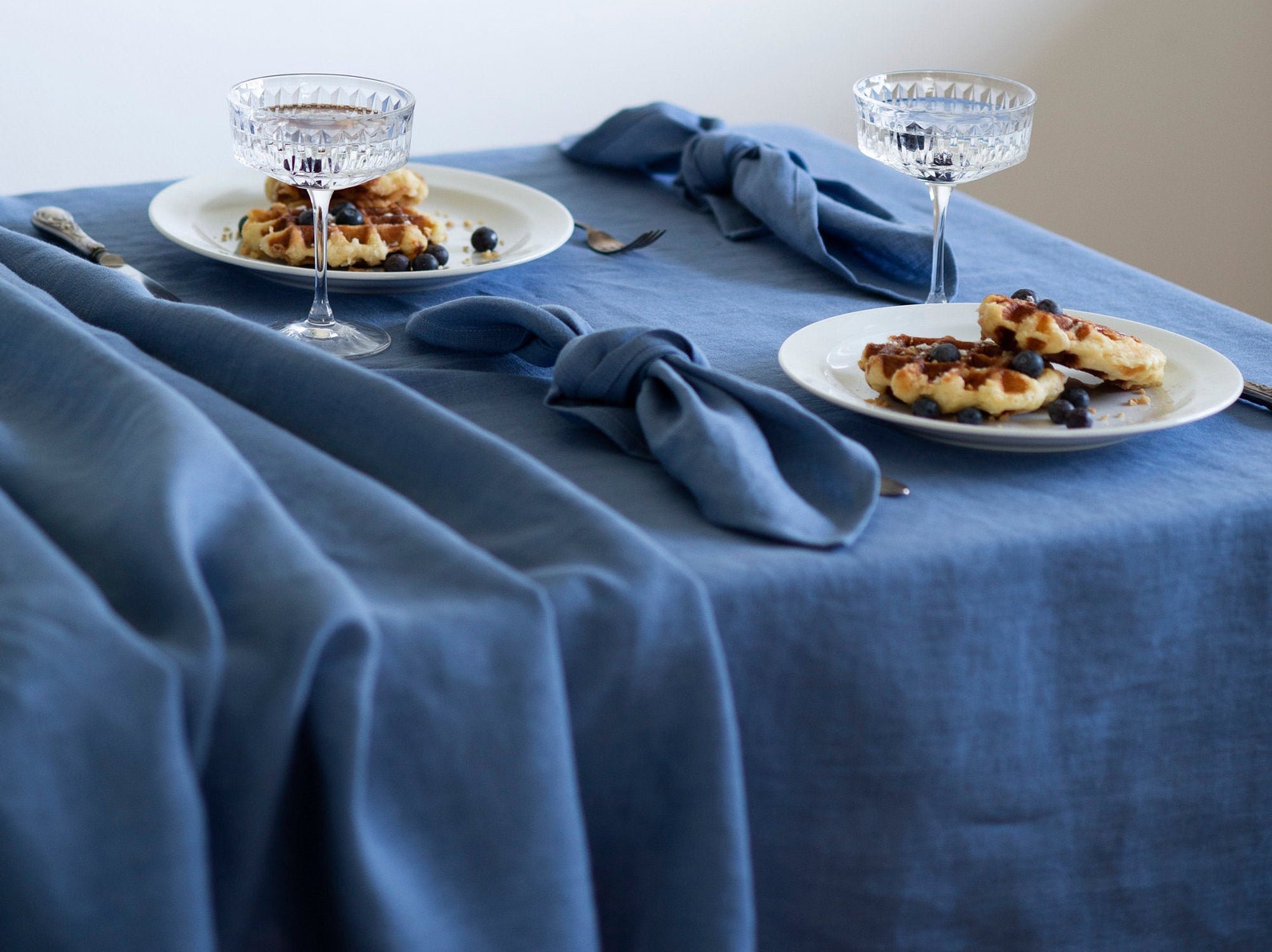 Linen TABLECLOTH in Light Blue of 100 % Pure Flax Linen - Etsy