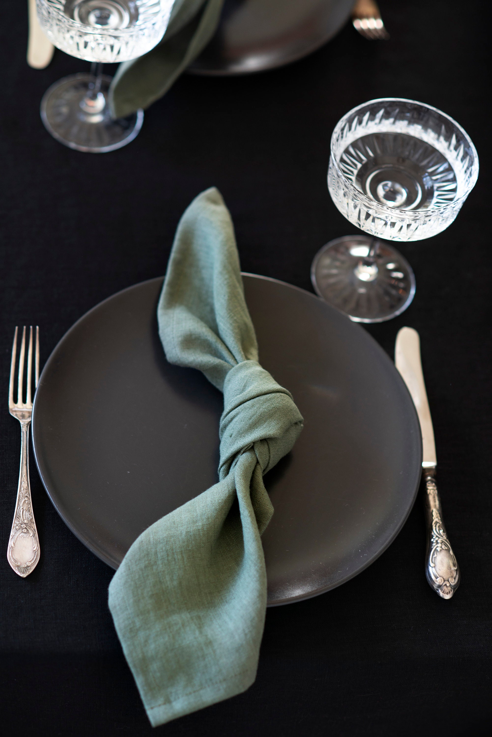 NAPKINS in Sage Green Made to Order of Very SOFTENED 100% LINEN 16"x16 ...