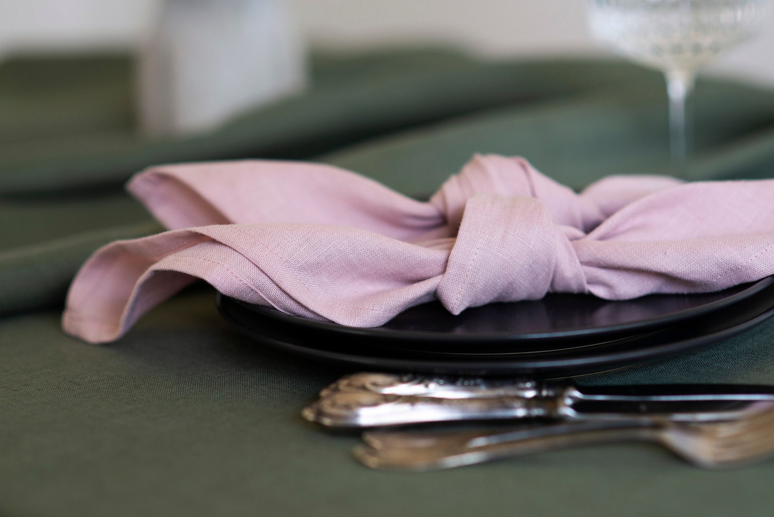 NAPKINS in Pale Pink Made to Order of Very SOFT 100% LINEN 16"x16" or ...