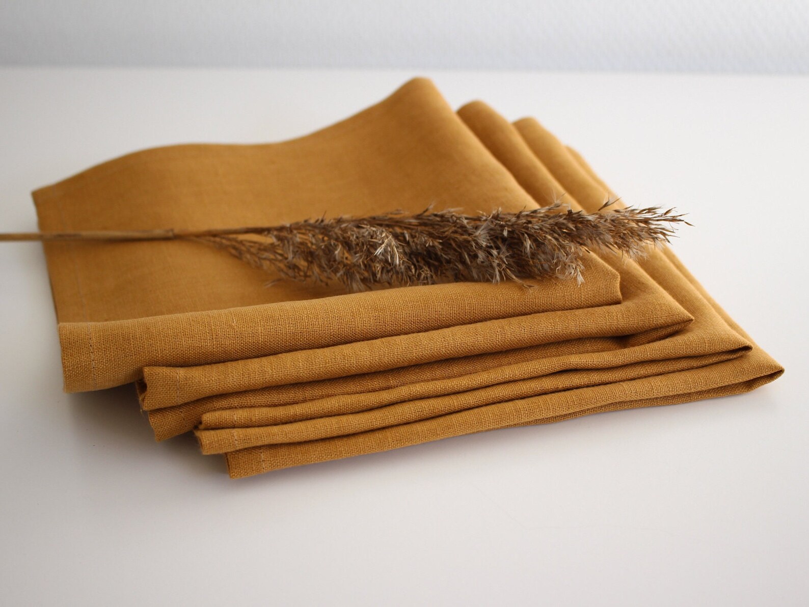 NAPKINS in Light Brown to Order of Very SOFTENED 100% LINEN 16"x16" or ...