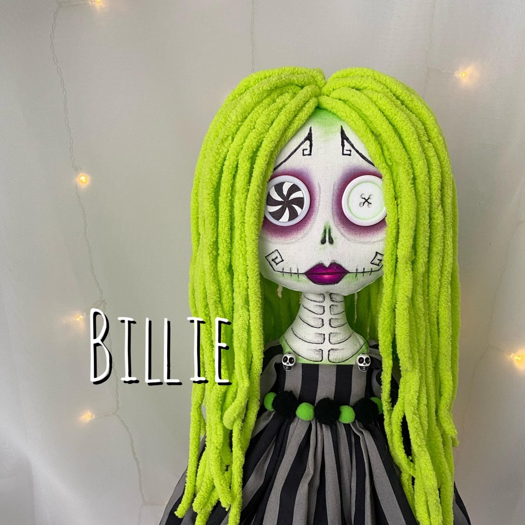 BILLIE OOAK Rag Doll 19 Inspired by BEETLEJUICE Movie by Tim Burton ...