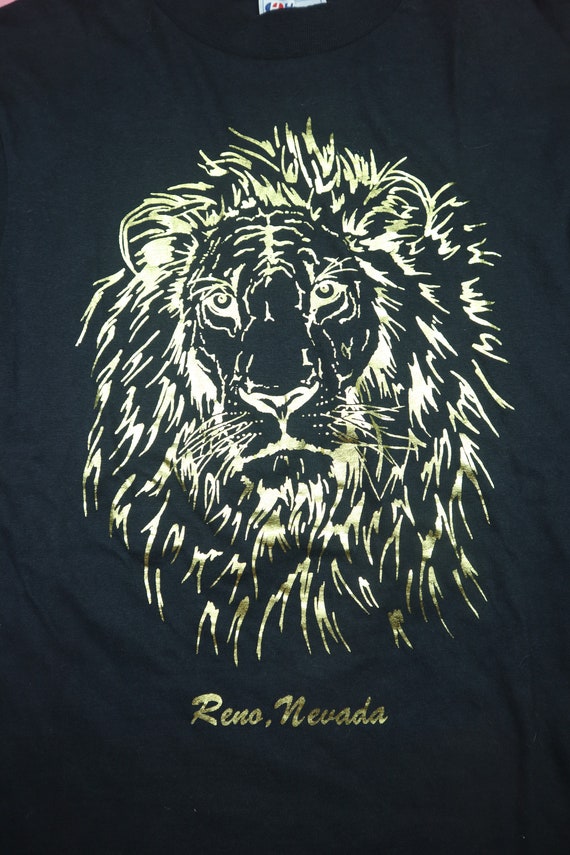 Gold Lion Reno Nevada 1990's Vintage Long Sleeve Tshi… - Gem