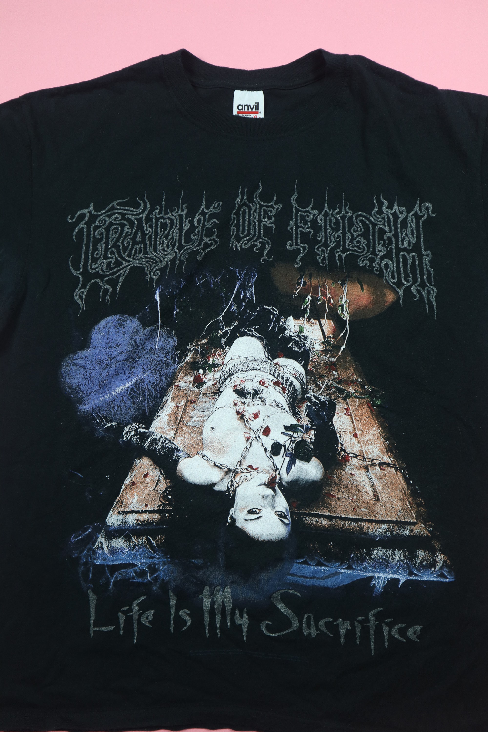 Cradle of Filth Life Is My Sacrifice RIP Positive 1999 Vintage TShirt