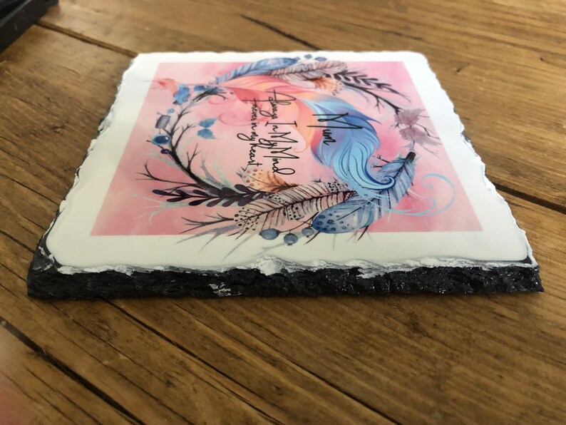 Personalised Mum Daughter Niece Memorial Slate, Always in My Mind ...