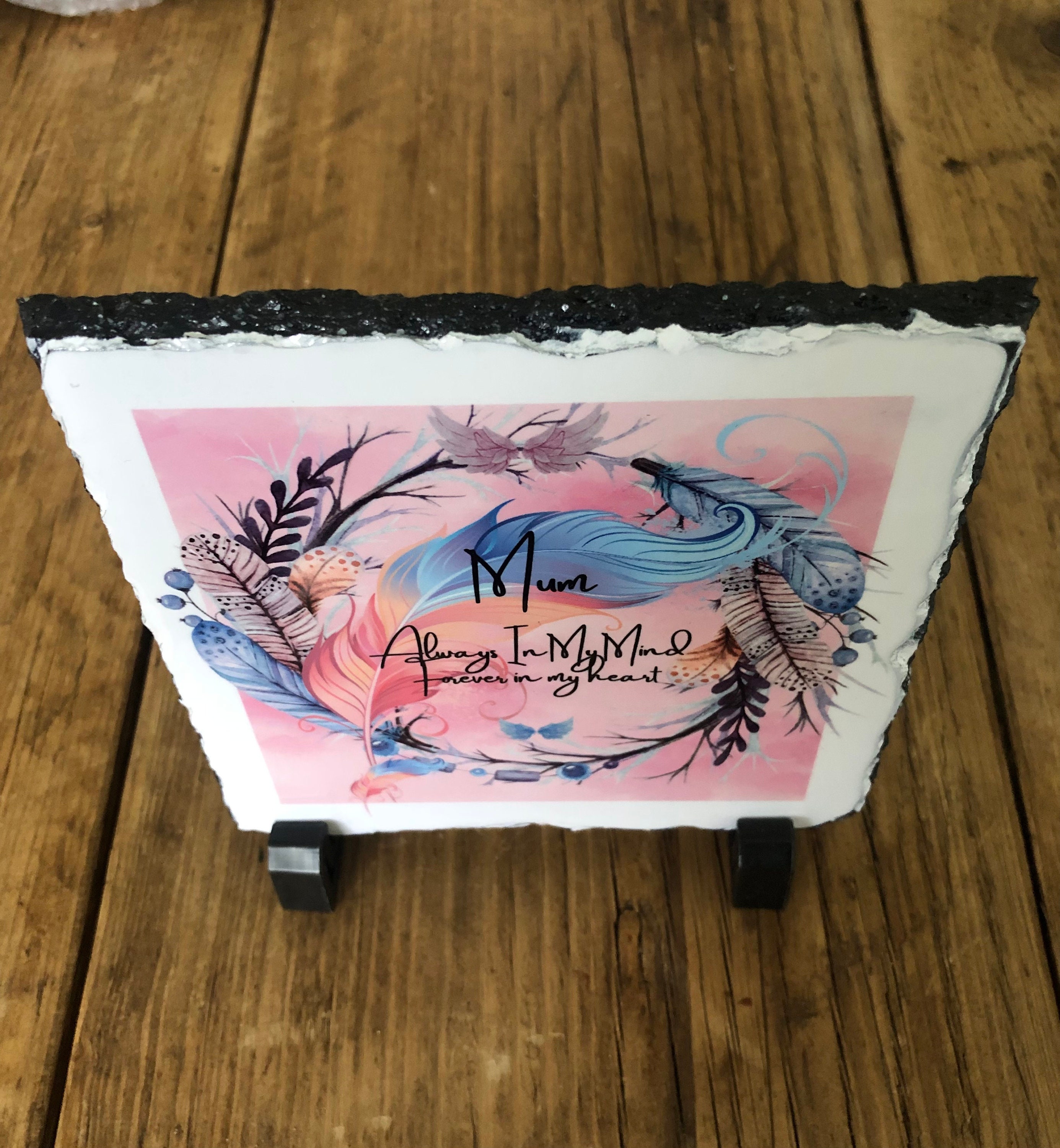 Personalised Mum Daughter Niece Memorial Slate, Always in My Mind ...