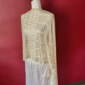 White VINTAGE Egyptian ASSUIT Silver 1920's Wedding Bright Silver Rows ...