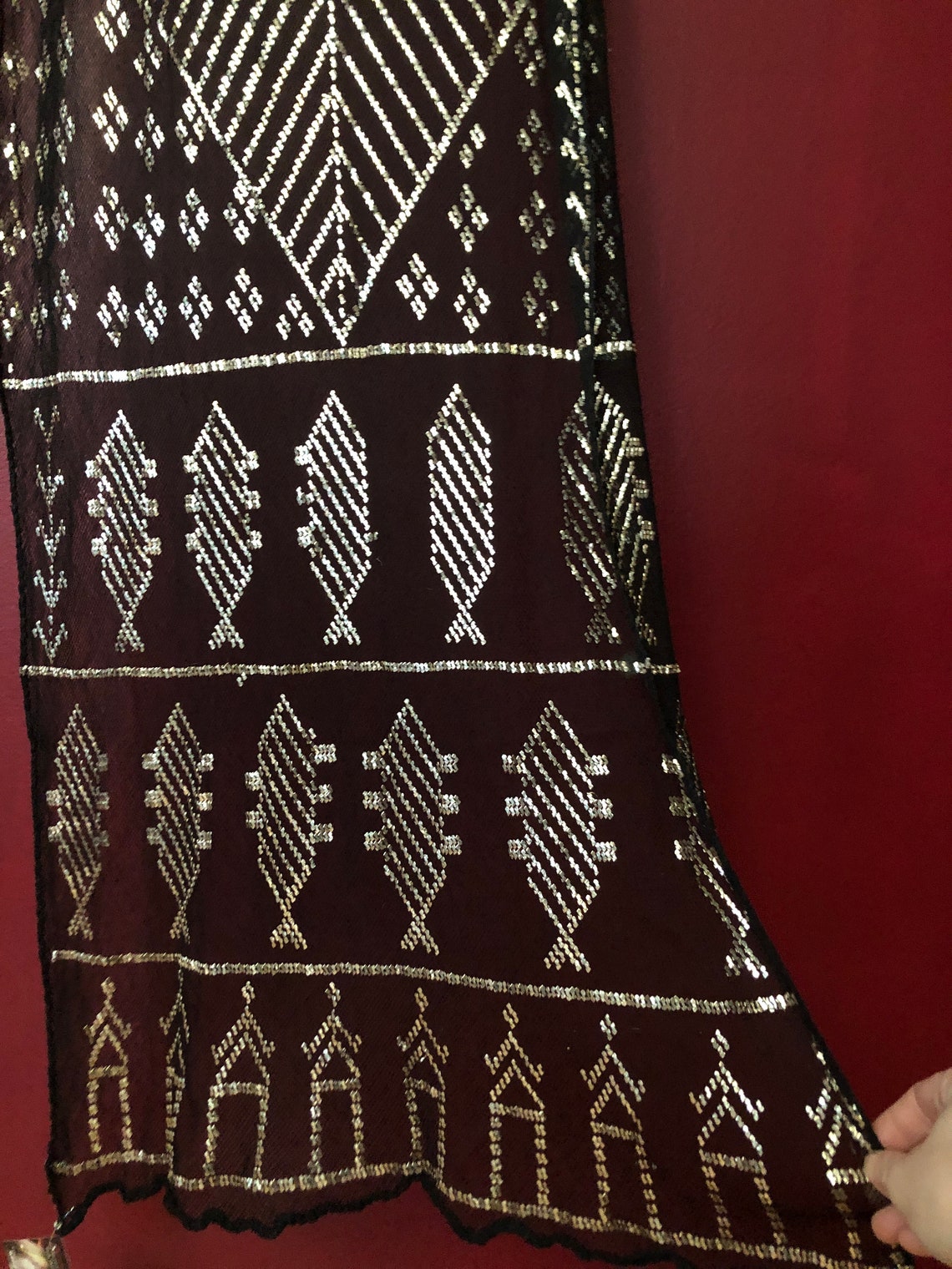 Sweet Voyage Egyptian Vintage Assuit Shawl With Silver | Etsy