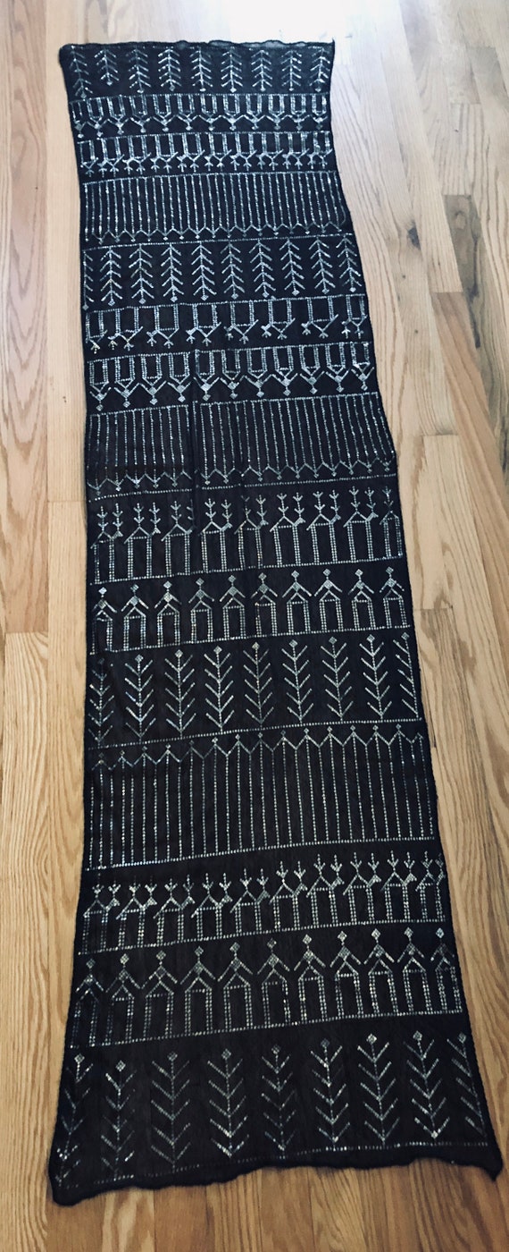 15 AMAZING ROW Tier Vintage Egyptian Assuit Shawl Sil… - Gem
