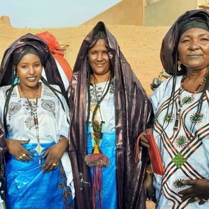 African Tuareg Tagglemust Morrocan INDIGO Headwrap Turban or Blue With ...