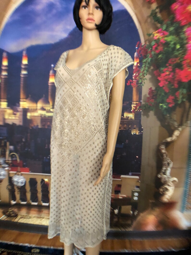 Gatsby Flapper Glorious Vintage Egyptian Assuit Dress With - Etsy