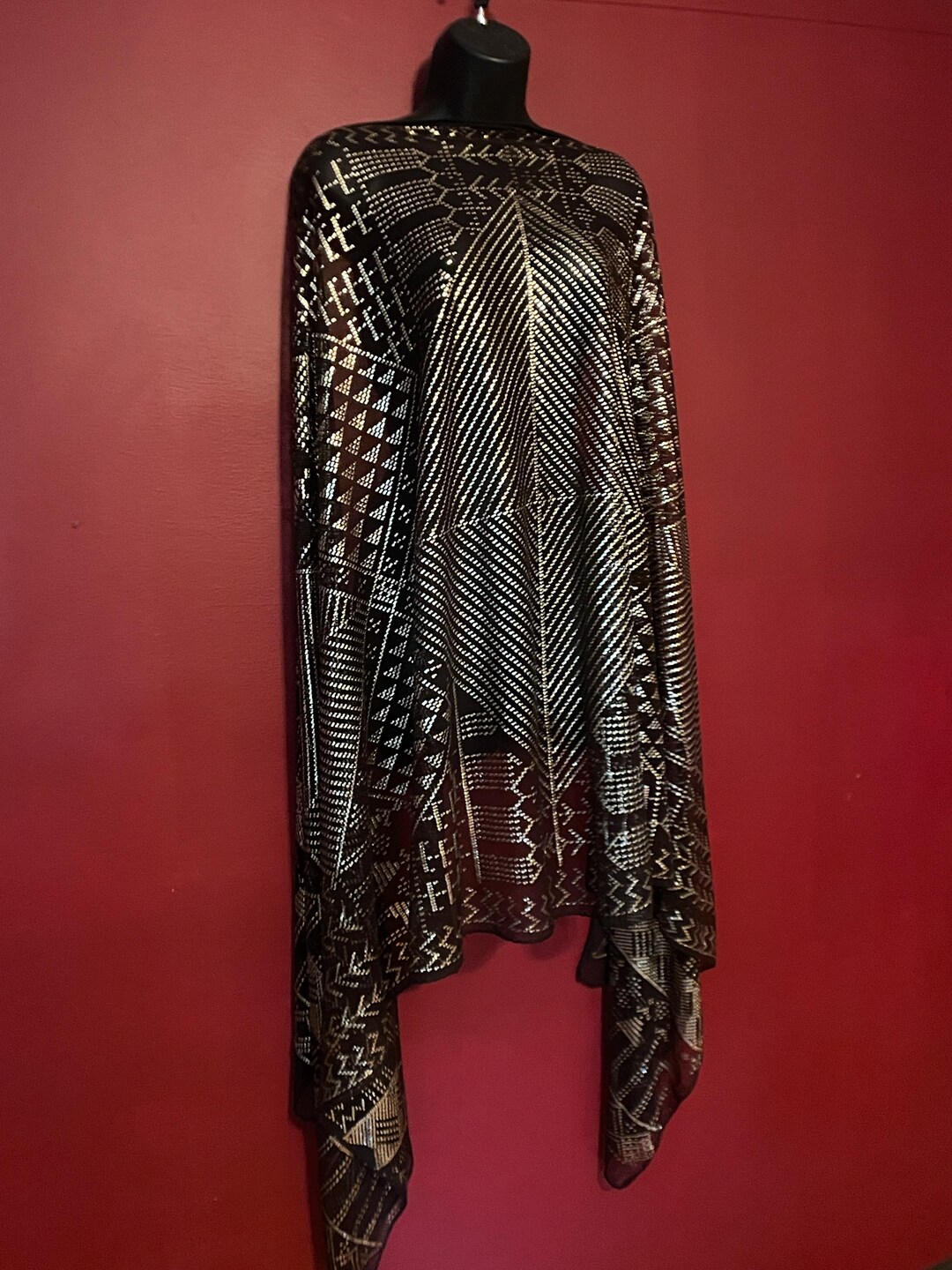 Coptic Treasure Vintage Egyptian Assuit Shawl 1930 Piano Shawl Heavily ...