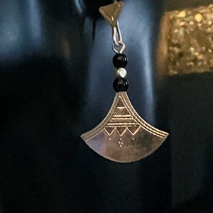 PURE SILVER 999 Tuareg AIR Amulet Necklace & Earring Set...tchat Tchat ...