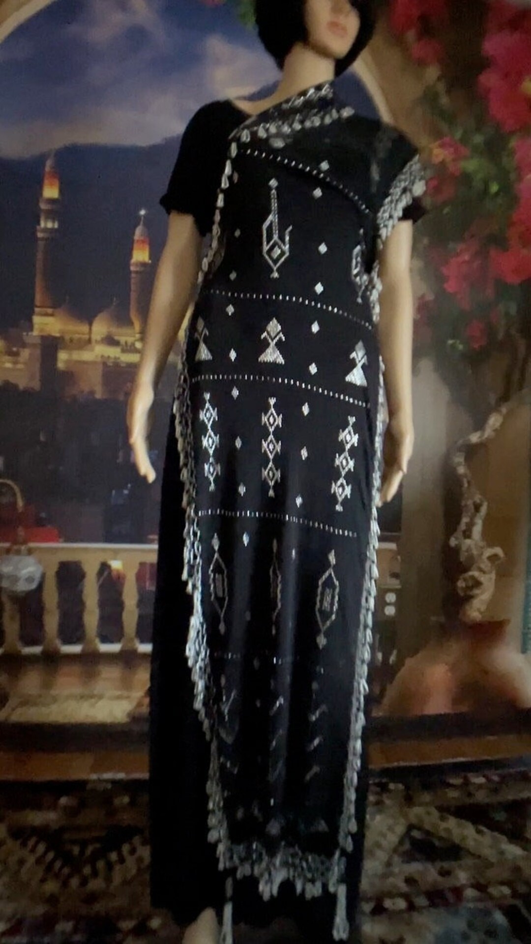 Egyptian ASSUIT Rectangular Hip-scarf Scarf Beaded Scarf Bellydance ...