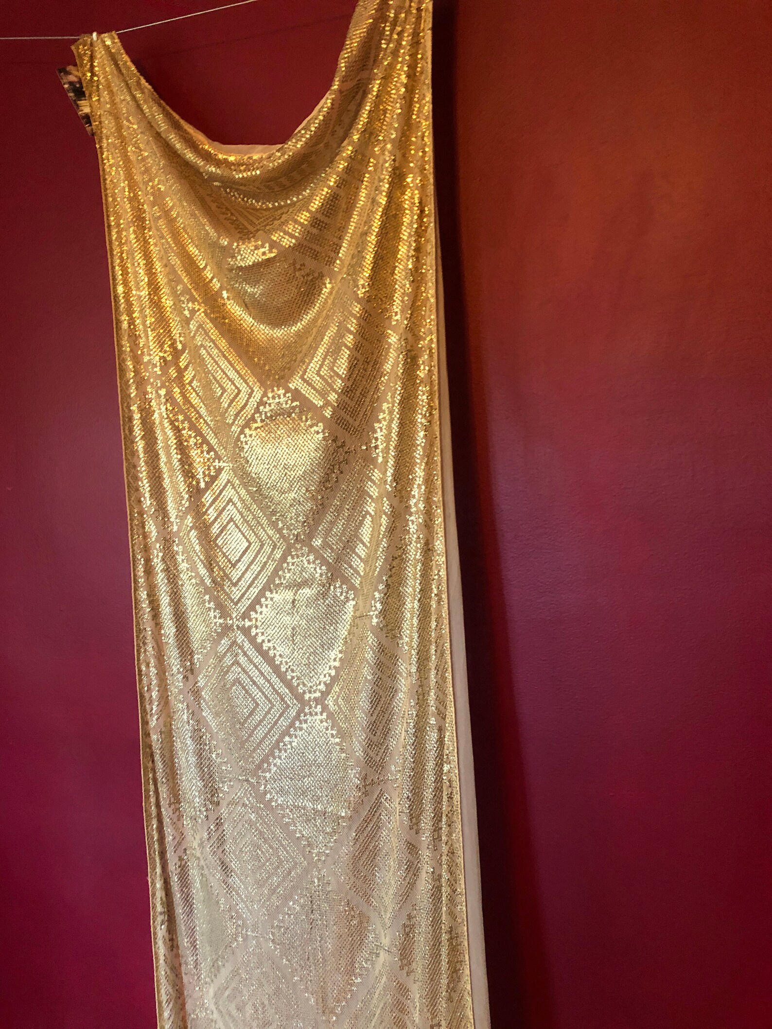 Midas Touch Gold Heavy Egyptian Vintage Assuit Shawl /wrap 1919 ...