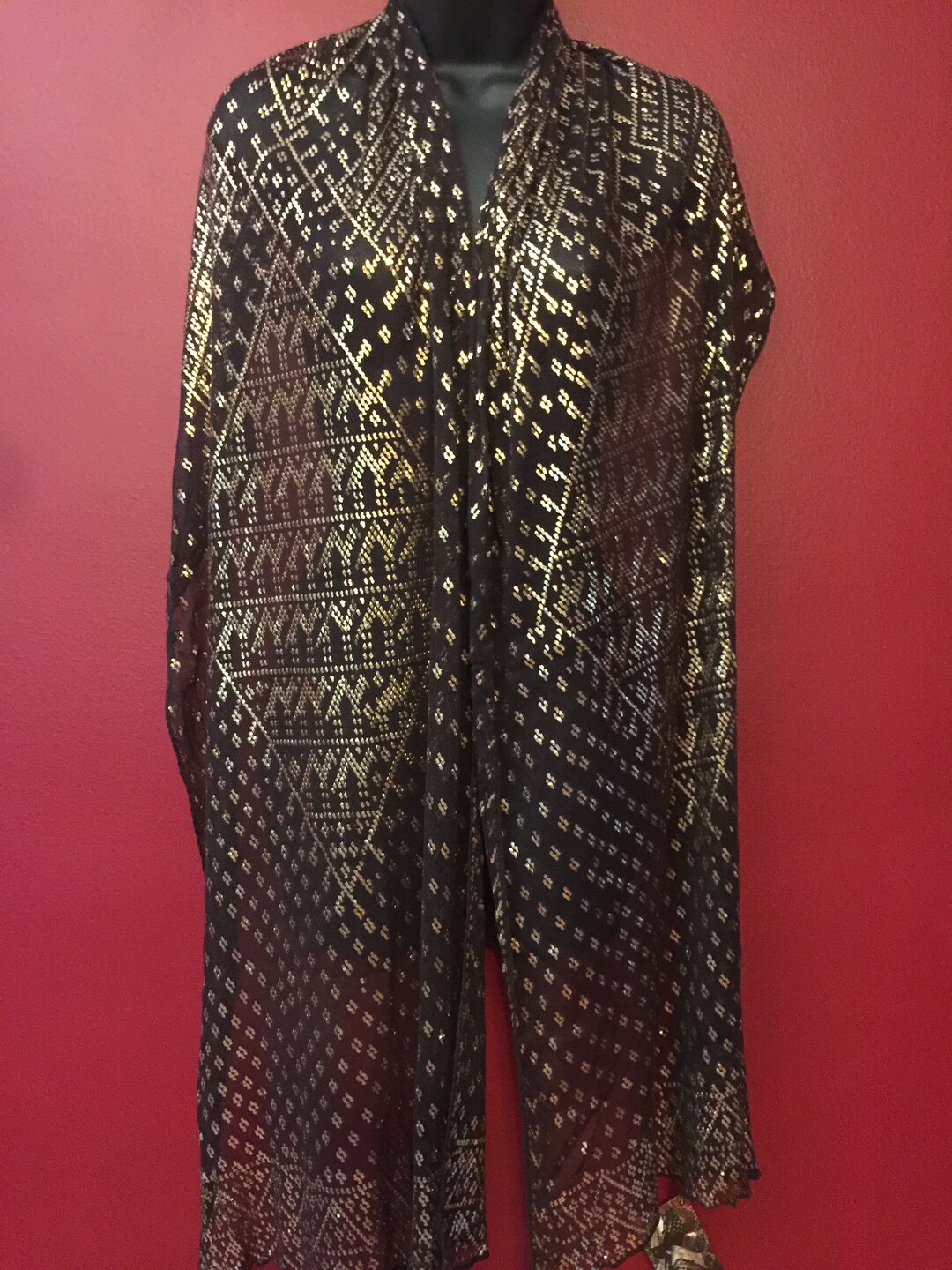 Camel Mania Egyptian Vintage Assuit Black Silver Shawl 1930's ...