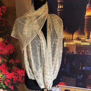 1890's Vintage Egyptian Assuit White SILVER Flapper/gatsby/bellydance ...