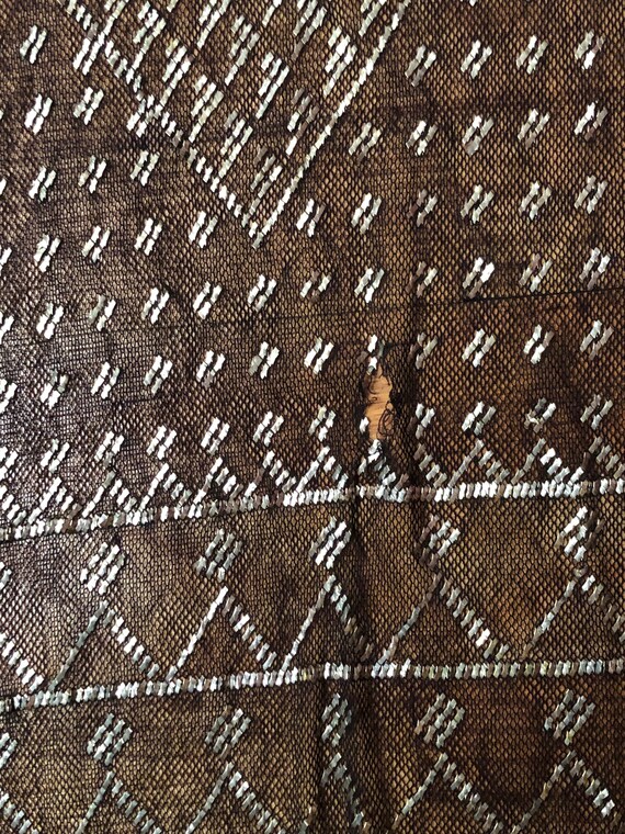 Lucious Black Vintage Egyptian Assuit 1930's Shawl Si… - Gem