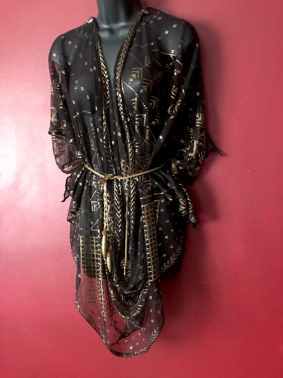 Dark Brown/Black Vintage Egyptian Assuit DIAMOND Shaw… - Gem