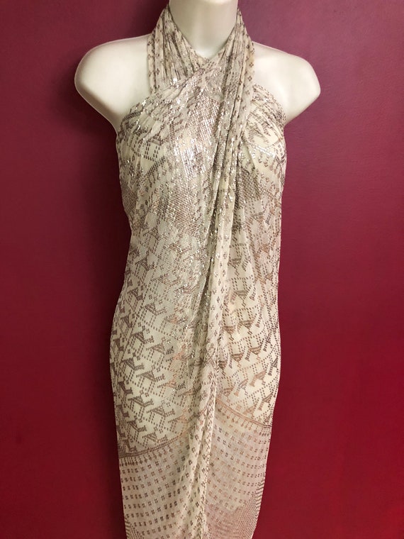 Ivory Vintage Wedding Egyptian Assuit with Silver Cam… - Gem