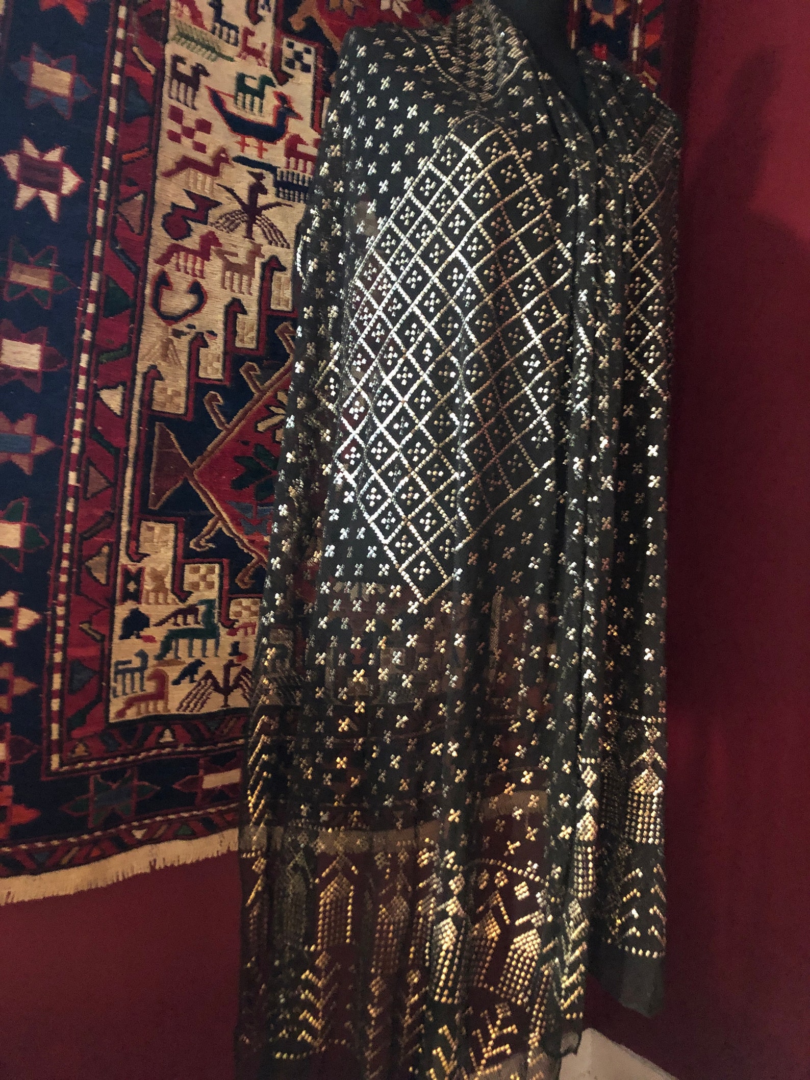 Lustrous Coptic Egyptian Vintage Assuit Shawl With Silver 1930 - Etsy