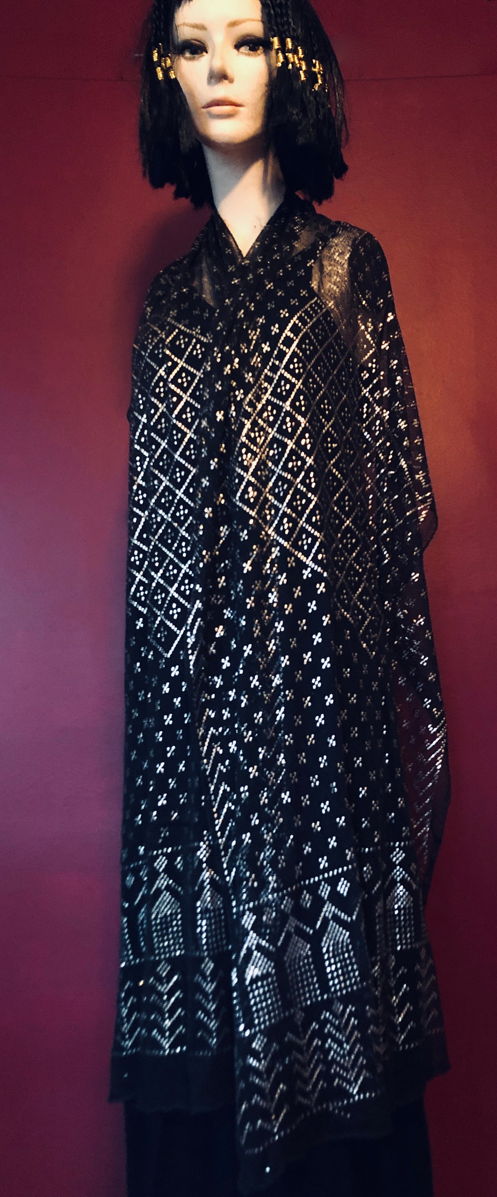 Lustrous Coptic Egyptian Vintage Assuit Shawl With Silver 1930 - Etsy