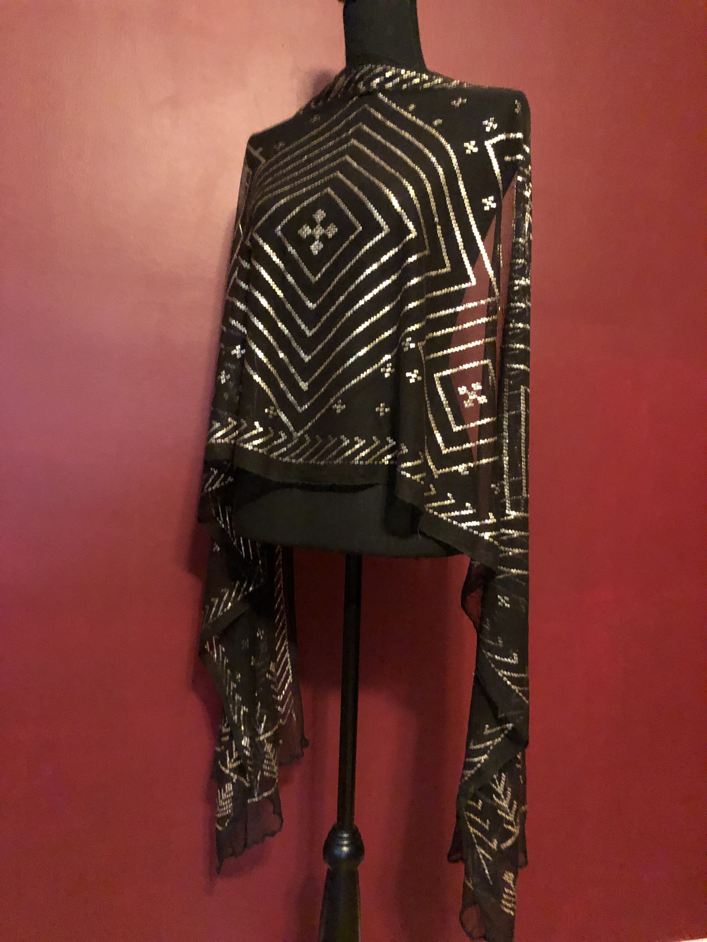 7 Diamond Classic Vintage Assuit 1920's Egyptian Shawl | Etsy