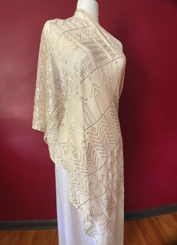 White VINTAGE Egyptian ASSUIT Silver 1920's Wedding … - Gem