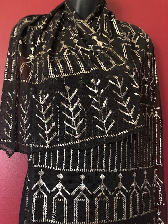 15 AMAZING ROW Tier Vintage Egyptian Assuit Shawl Sil… - Gem