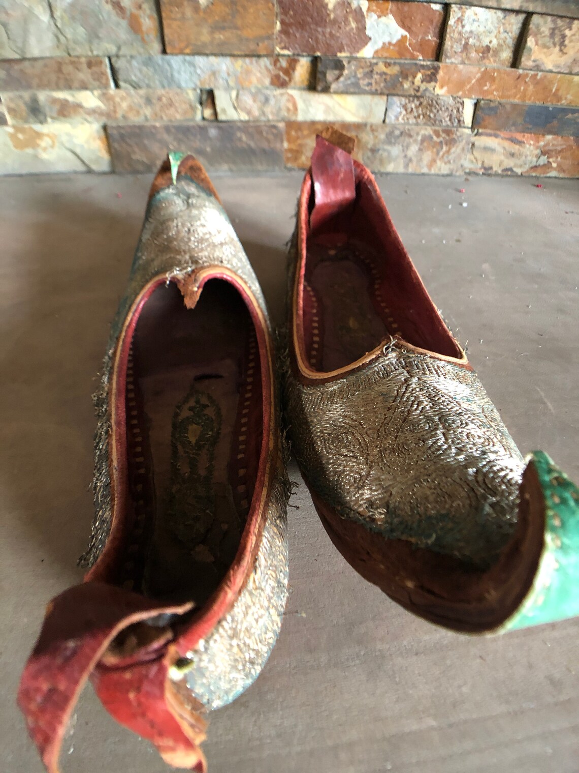 Antique Syrian MOORISH Poulaine Shoes Silver COLLECTABLE Museum Quality ...