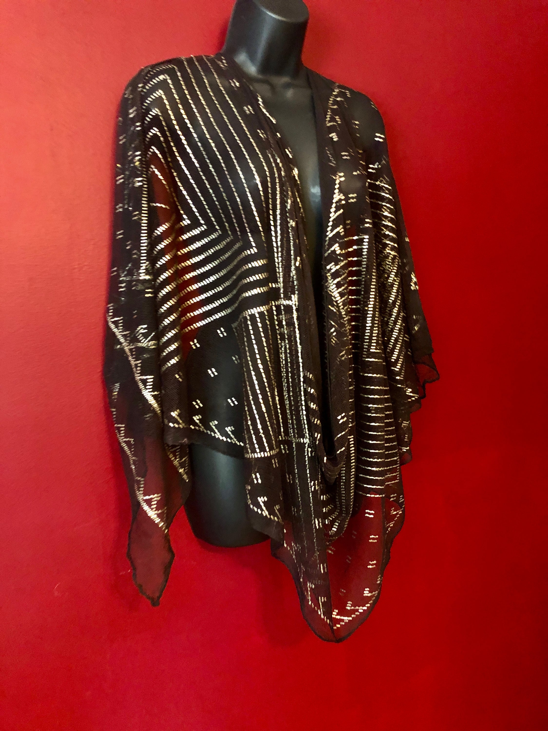 7 Diamond Geo Egyptian Vintage Assuit Shawl PERFECT Black | Etsy