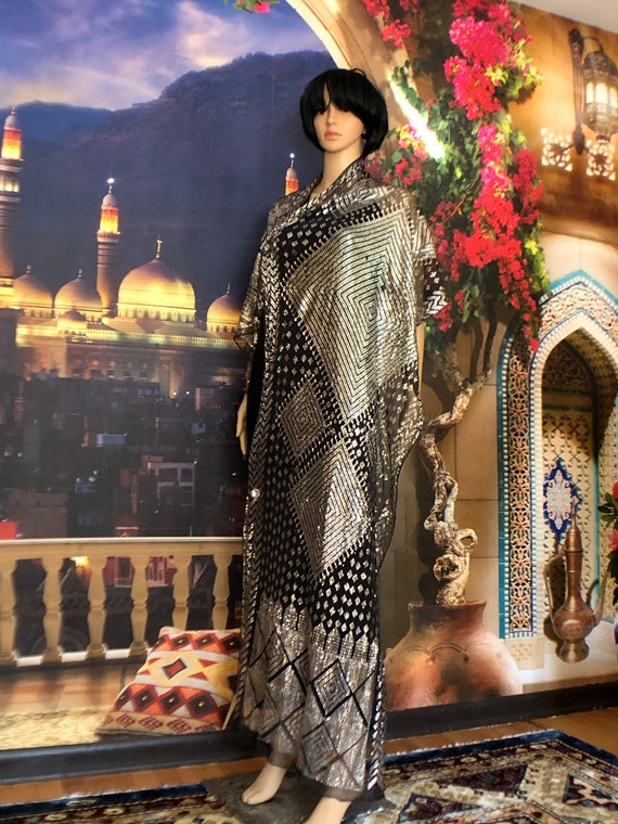 Seven Diamond Heavy Vintage Egyptian Assuit Shawl Be… - Gem