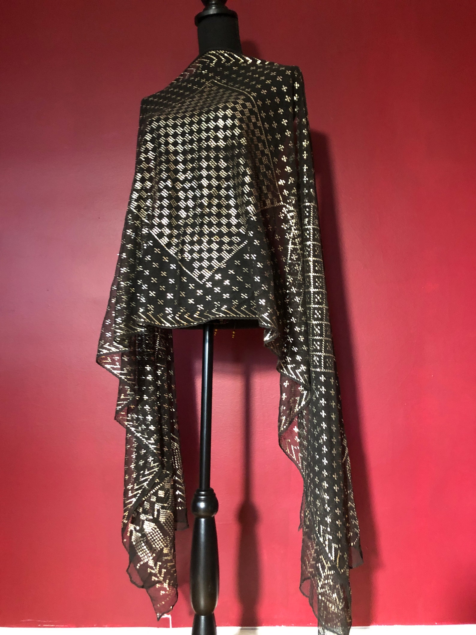 Lustrous Coptic Egyptian Vintage Assuit Shawl With Silver 1930 - Etsy