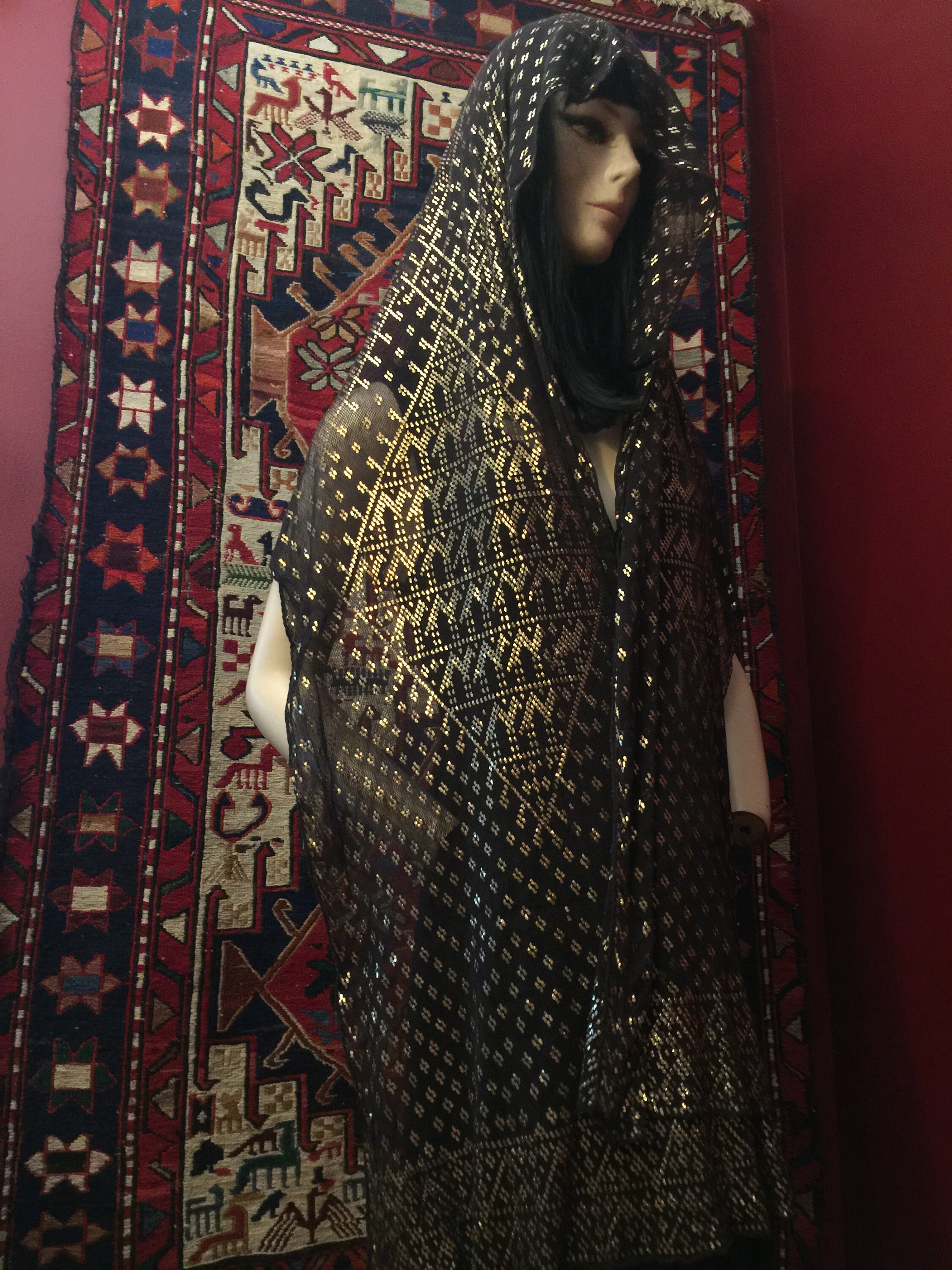 Camel Mania Egyptian Vintage Assuit Black Silver Shawl | Etsy