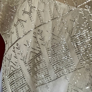 White VINTAGE Egyptian ASSUIT Silver 1920's Wedding Bright Silver Rows ...