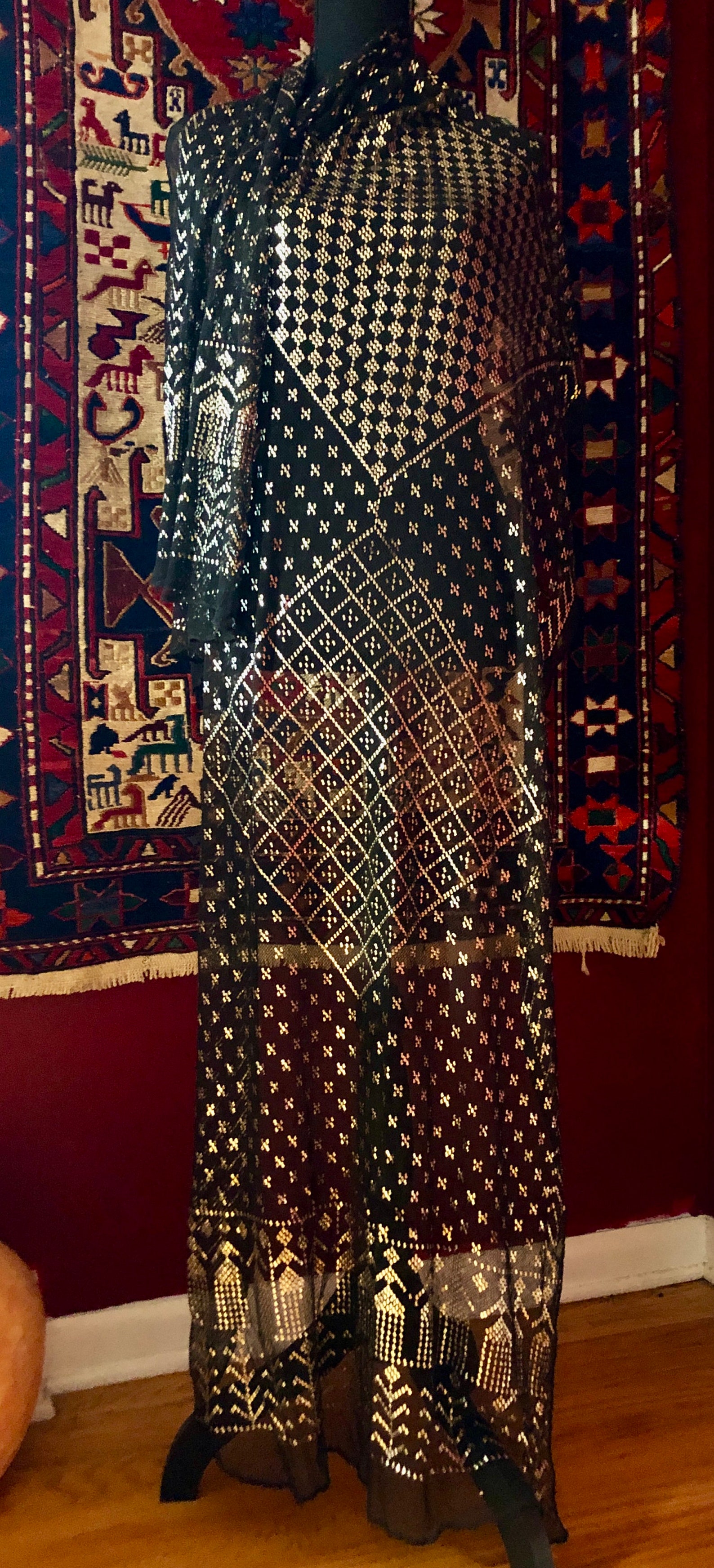 Lustrous Coptic Egyptian Vintage Assuit Shawl With Silver 1930 - Etsy