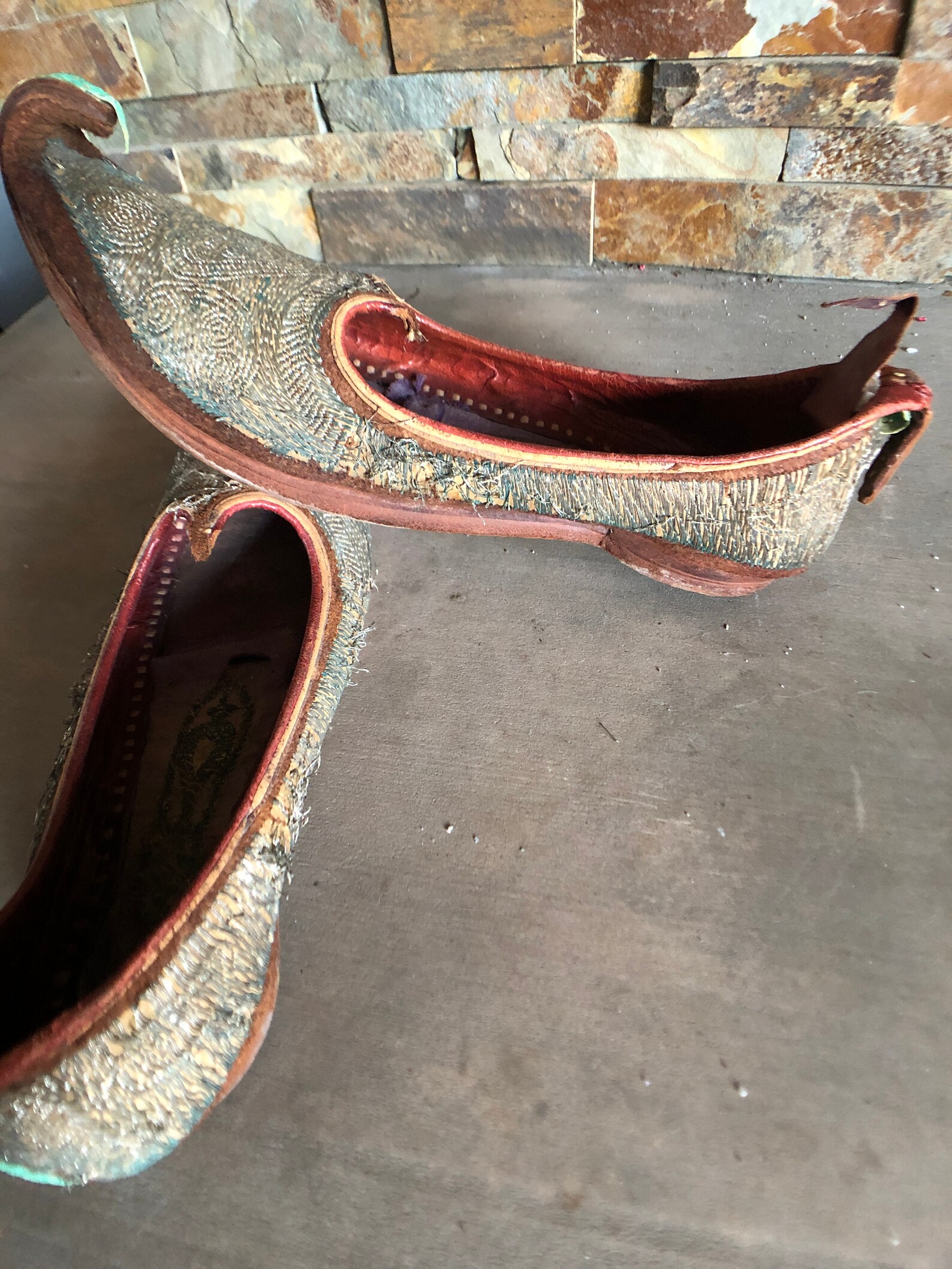 Antique Syrian MOORISH Poulaine Shoes Silver COLLECTABLE Museum Quality ...
