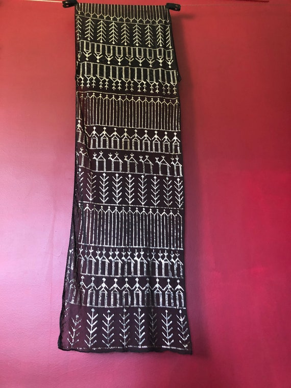 15 AMAZING ROW Tier Vintage Egyptian Assuit Shawl Sil… - Gem