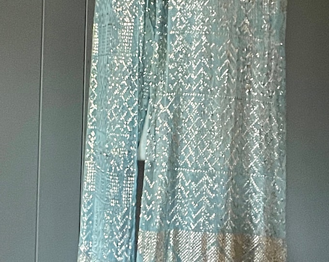 Egyptian Crystal Blue Vintage Assuit With Silver 1920's Bellydance ...