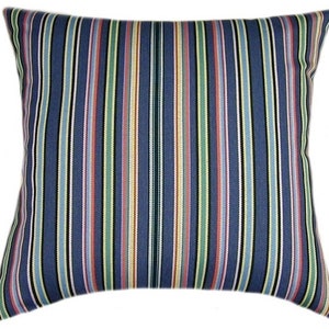 Sunbrella Pillows, Cultivate Breeze, Melon, Navy, Cyan, Spectrum Aztec ...