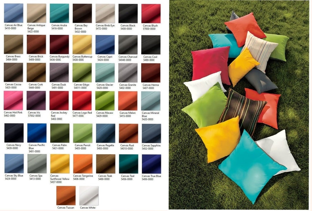 Pillow Cover (no Insert), Sunbrella Canvas Element Collection - Etsy