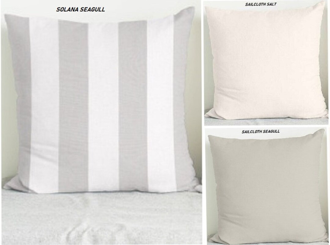 Sunbrella Pillows, Solana Seagull, Sailcloth Seagull, Sailcloth Salt - Etsy
