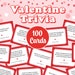 Valentine Trivia, Trivia Quiz, Printable Valentine's Day Party Game ...