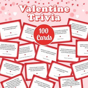 Valentine Trivia, Trivia Quiz, Printable Valentine's Day Party Game ...