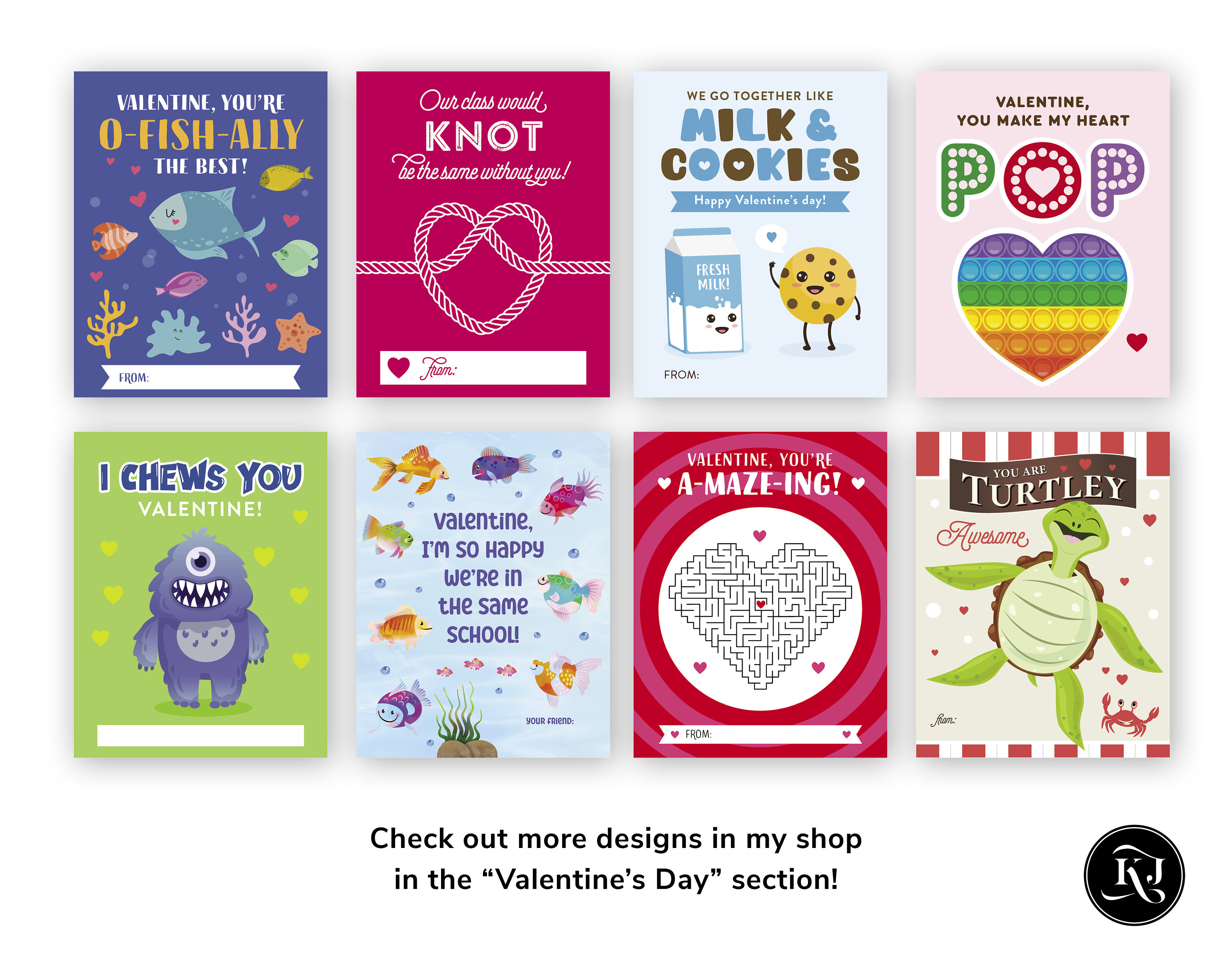 O-fish-ally the Best Classroom Valentine Card Printable Kids - Etsy